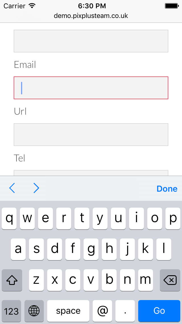 Field types in forms and the phone keyboard - AIO Collective
